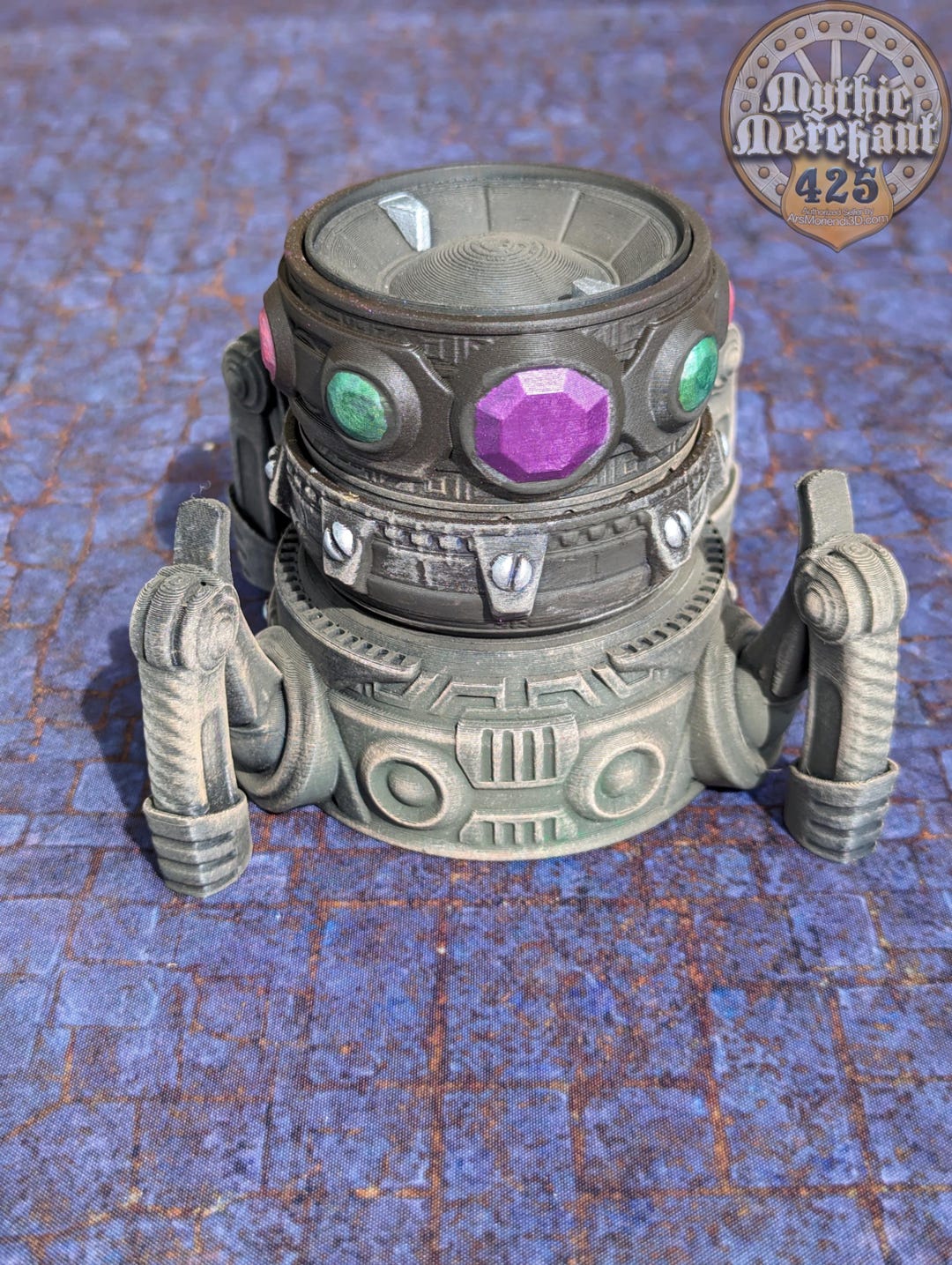 Artificer Steampunk 3D Printed RPG Dice Jail & Table Coaster: Mythic ...