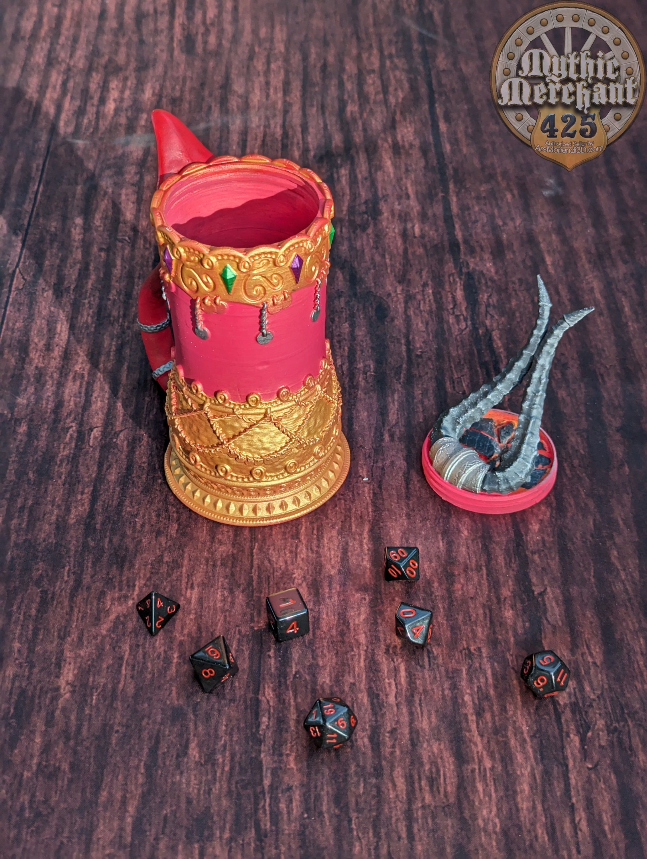 Tiefling 3D Printed RPG Can Holder: Mythic Mugs Collection by Ars ...