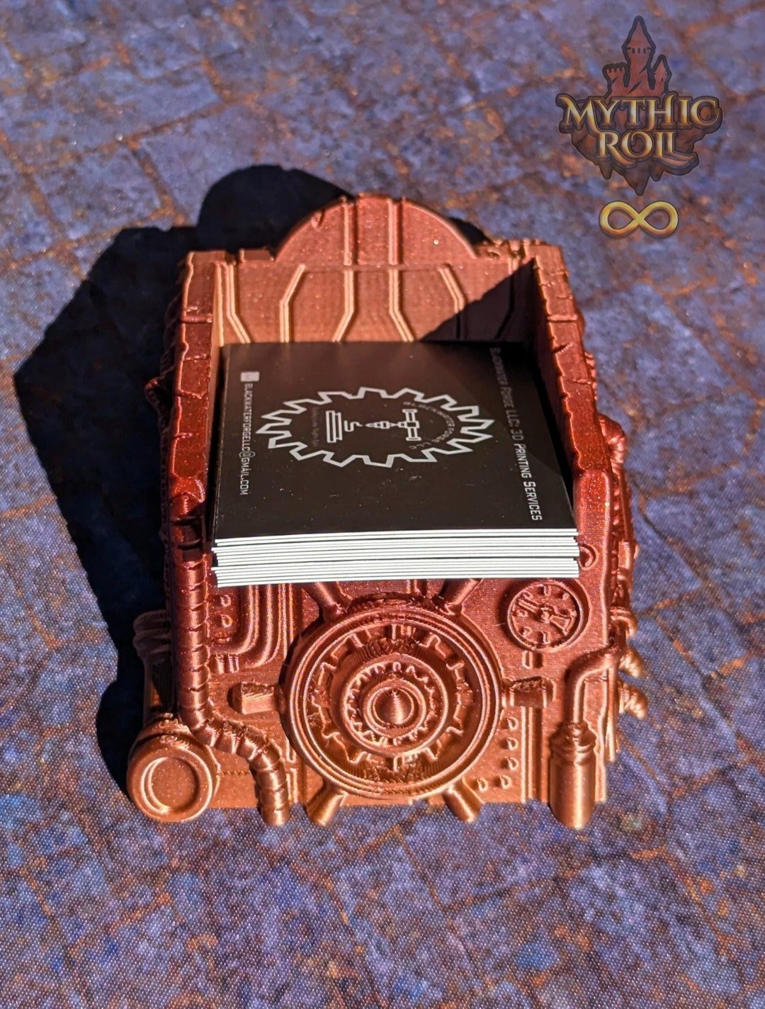 Steampunk Forge Vault 3D Printed RPG Deck Holder and Card Organizer ...