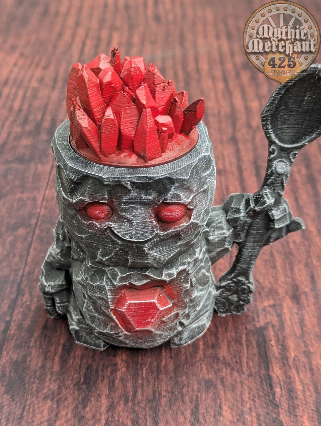 Stone Golem-rock Elemental "glim" Smiling Mythic Mug Dice Vault & Can ...