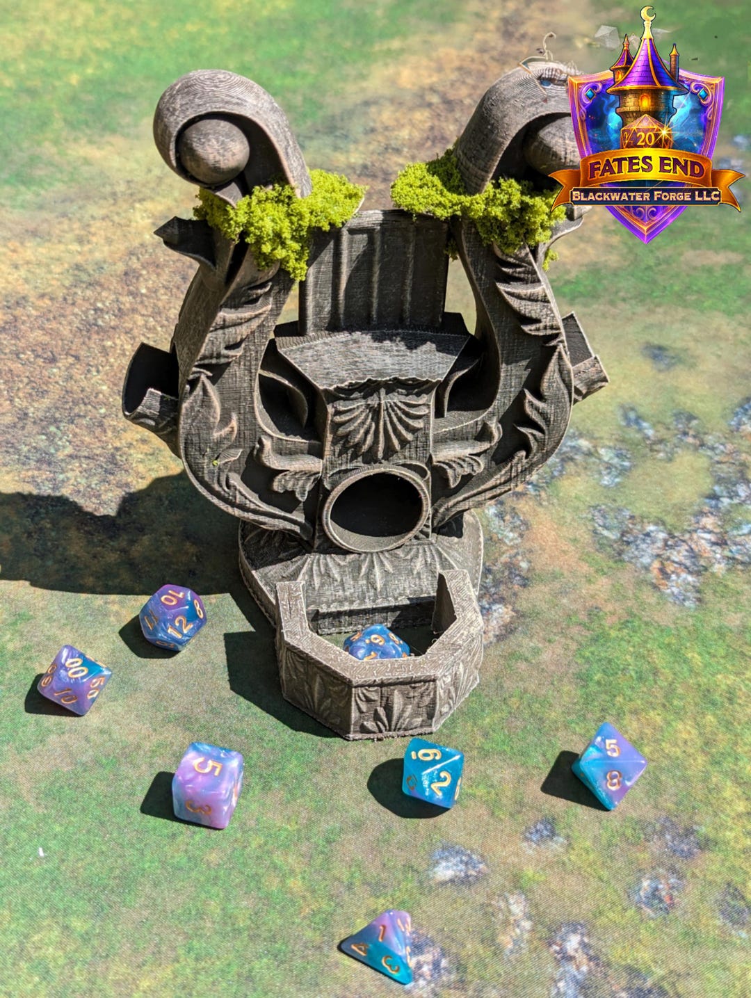 Bard’s Harp Lyre 3D Printed RPG Dice Tower: Fate's End Collection by ...
