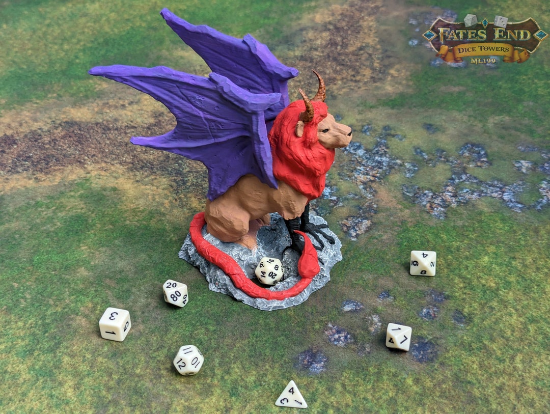 Manticore 3D Printed Dice Tower Fate's End Collection Embark on a ...