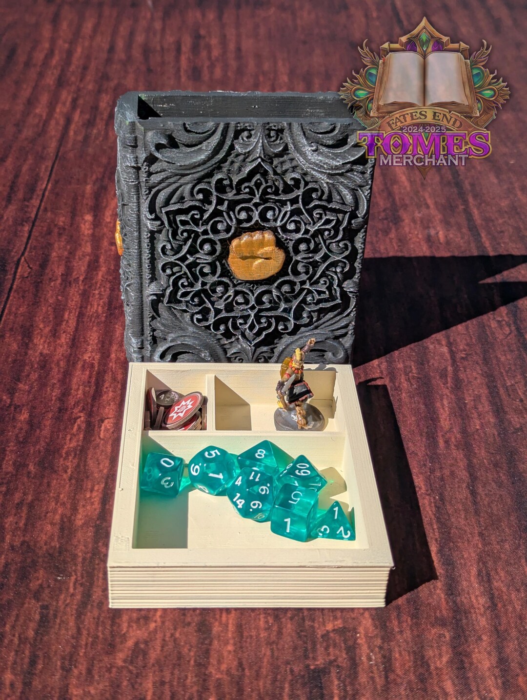 Monk 3D Printed Spell Book Tome: RPG Dice Tray, Miniature, Tokens ...