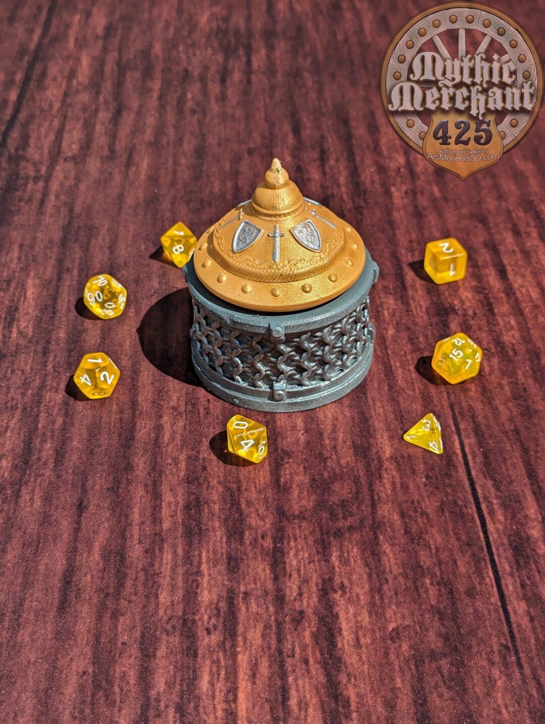 Fighter 3D Printed RPG Dice Jail & Table Coaster: Mythic Mugs ...
