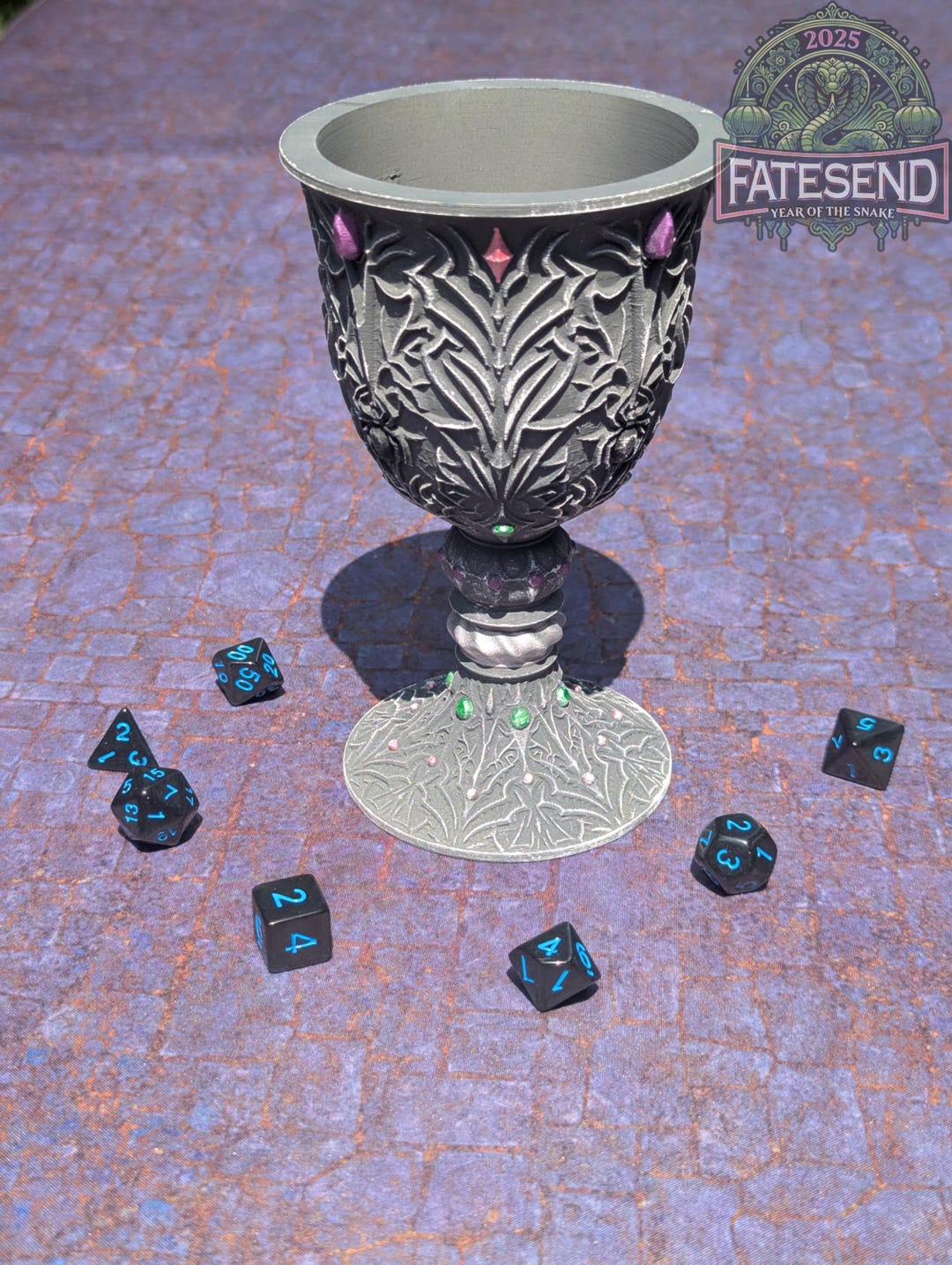 Drow Dark Elf Spider Chalice 3D Printed Dice Cup- Fate's End Collection ...