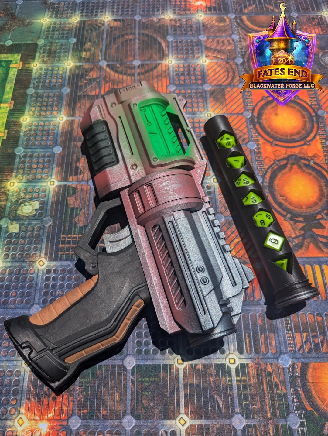 Cyberpunk 3D Printed RPG Sci-fi Blaster Dice Jail & Dice Tower Combo - Etsy
