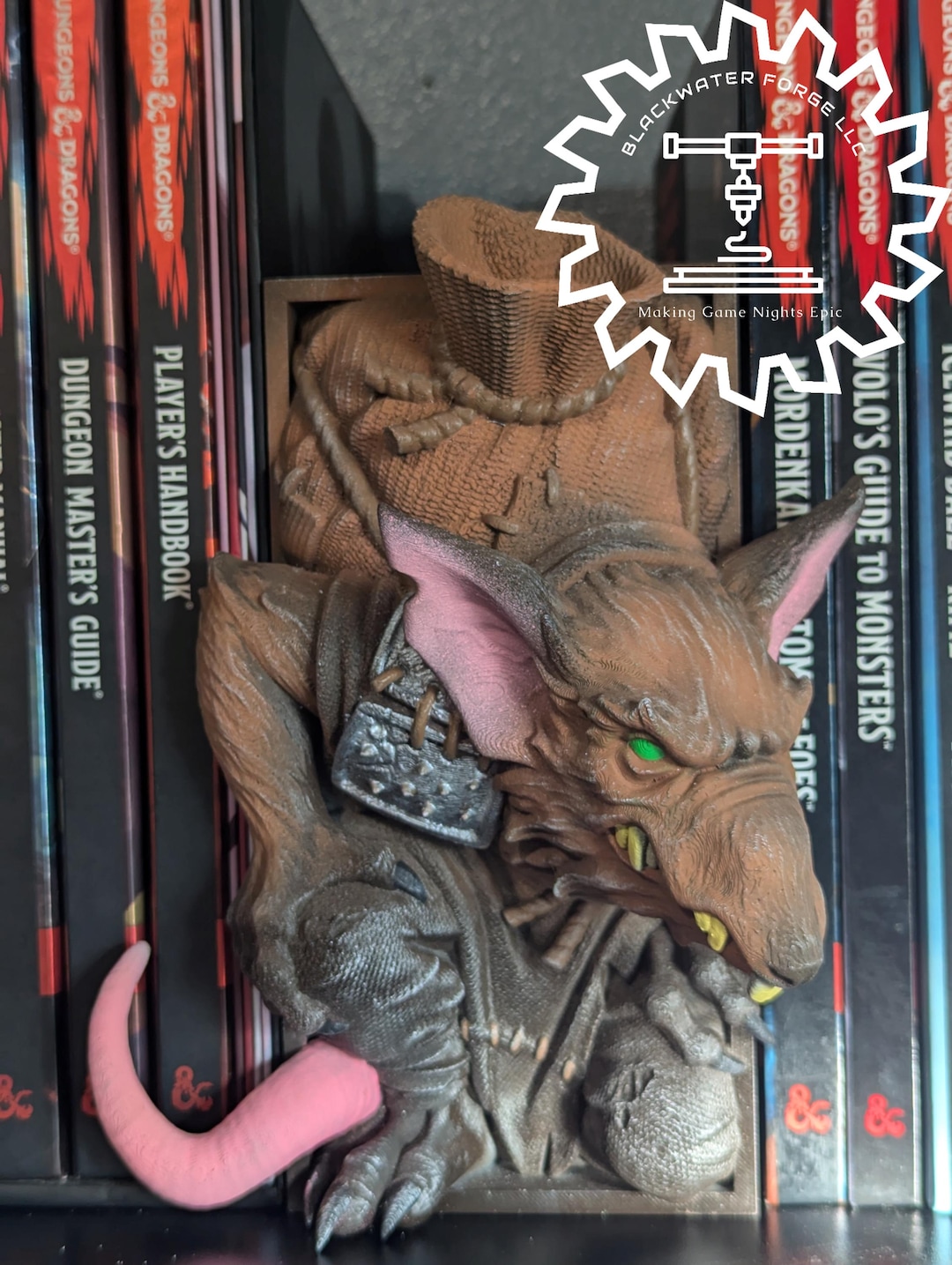 Rat Skaven 3D Printed Book Nook: Miniatures of Madness Collection - Etsy