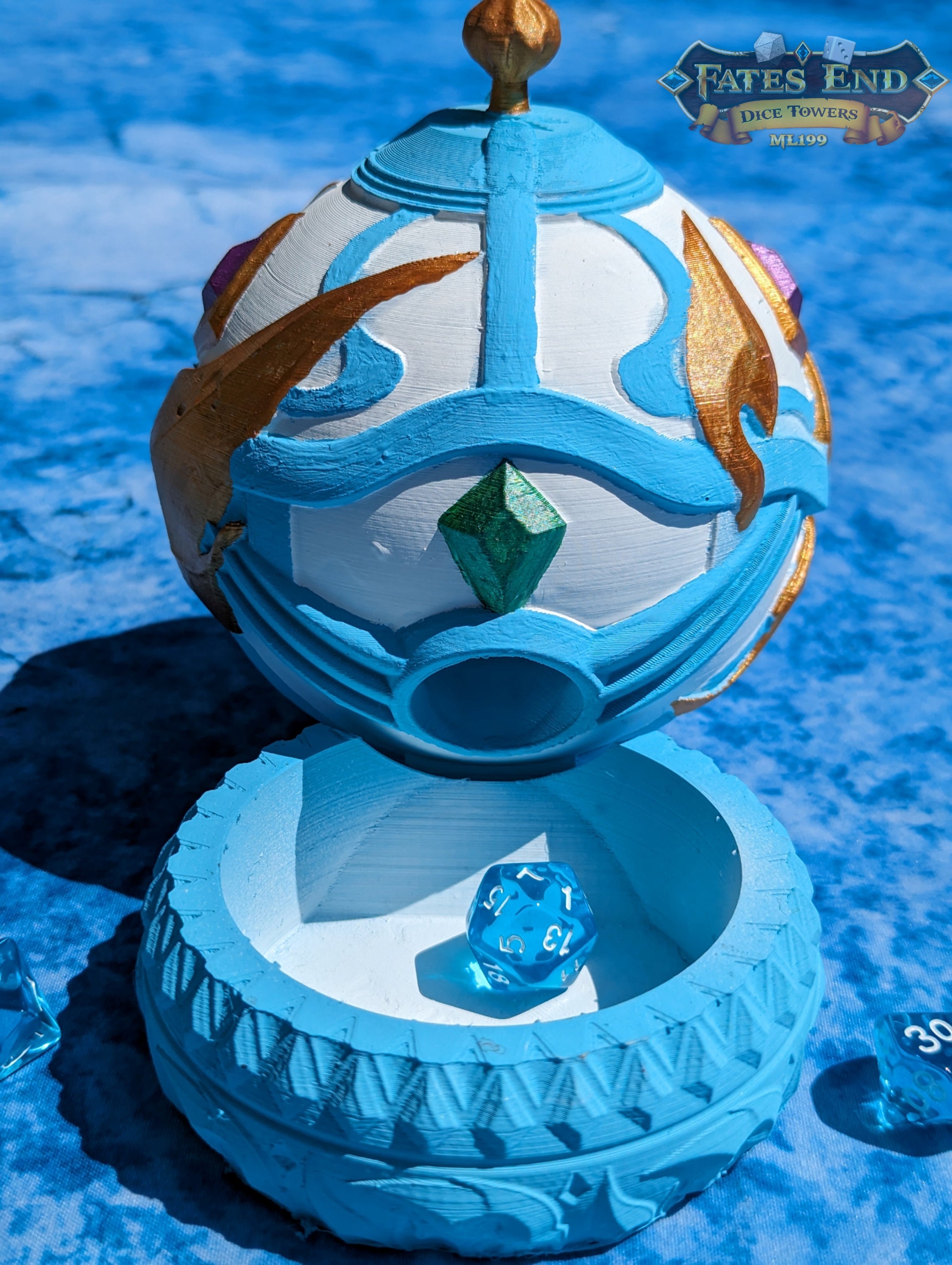 Monk's Spirit Orb 3D Printed RPG Dice Tower: Fate's End Collection - Etsy