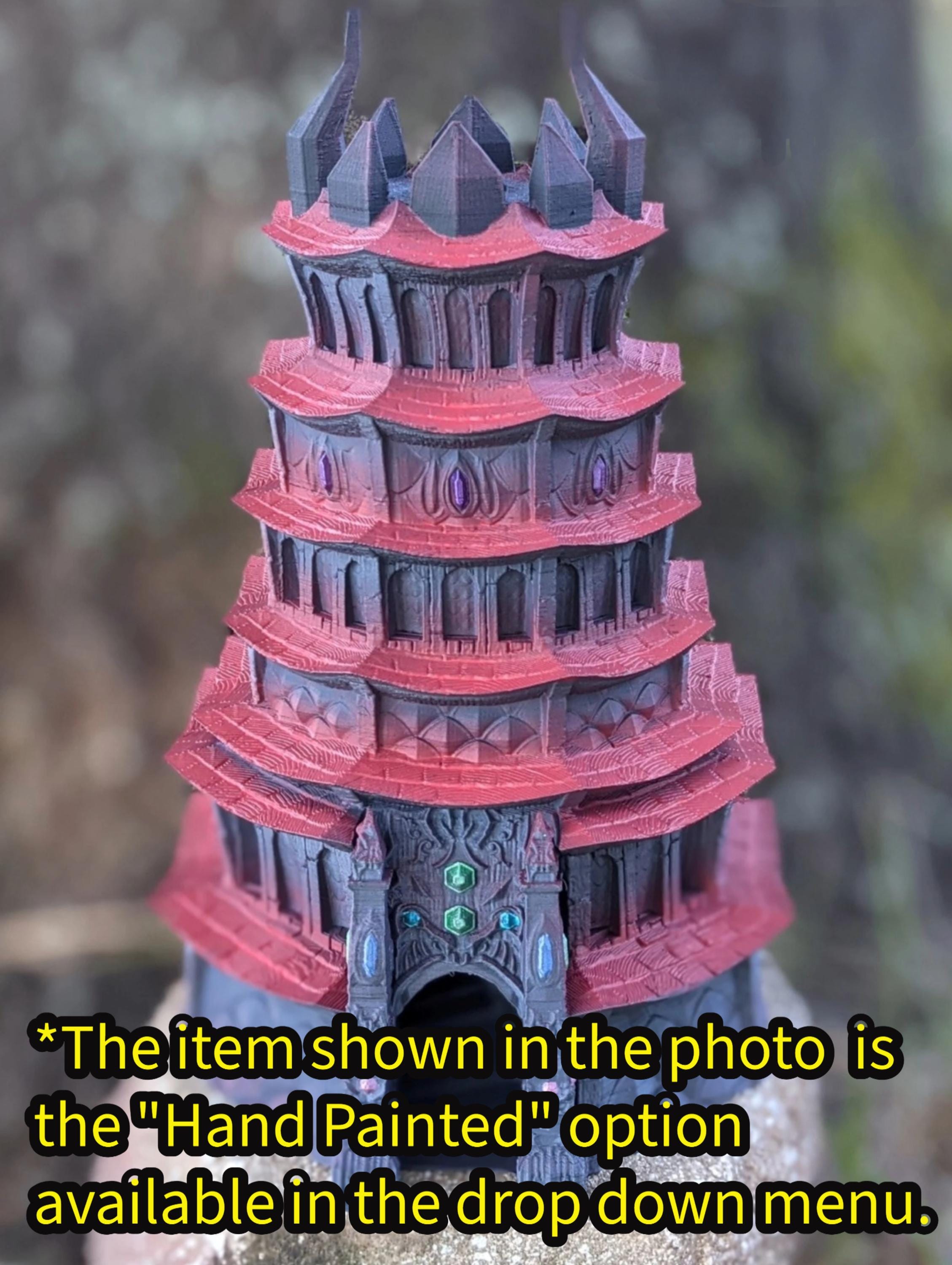 Drow Dark Elf 3D Printed RPG Dice Tower: Fate's End Collection - Etsy