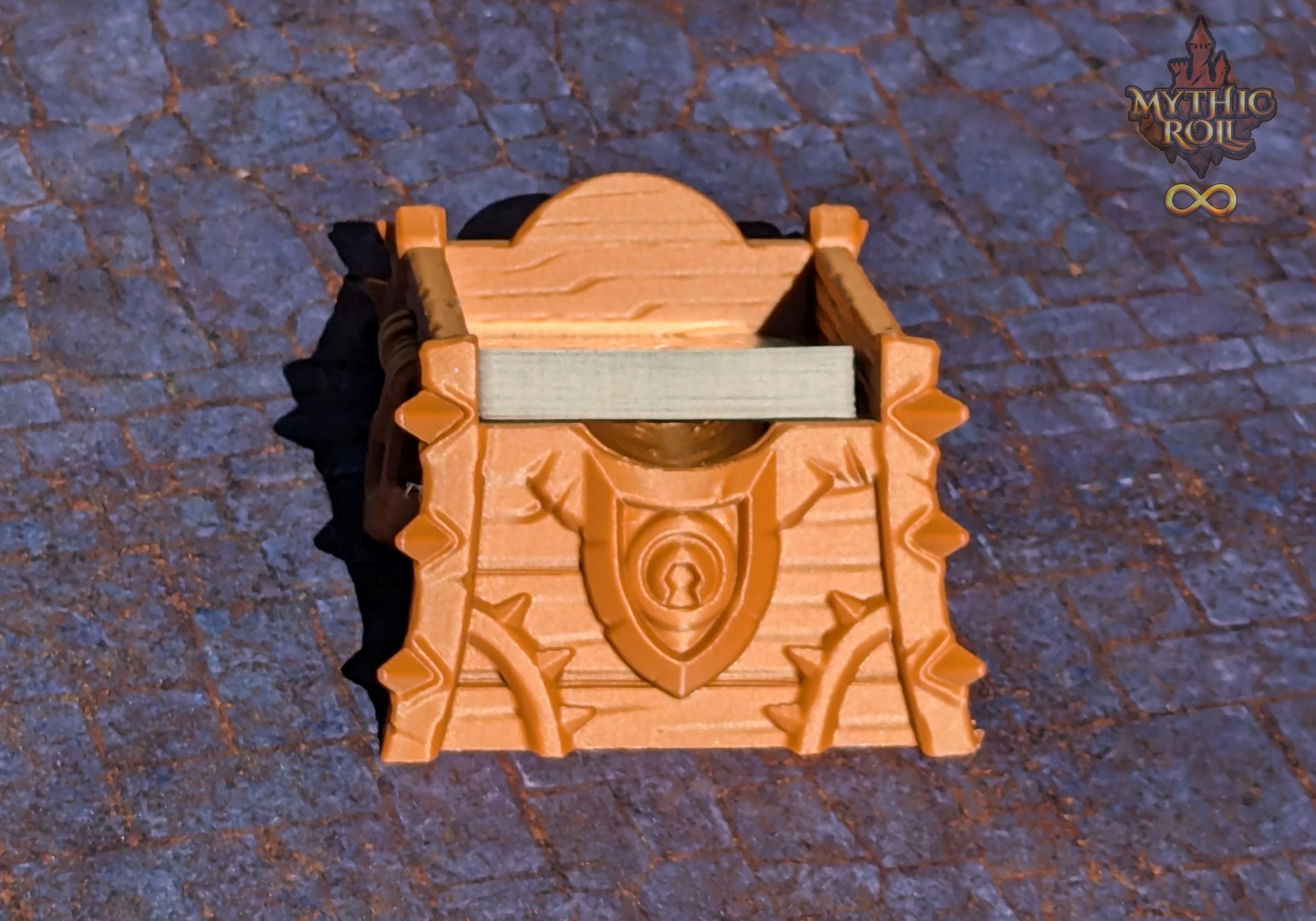 Chest of Legends 3D Printed RPG Card Deck Holder: Mythic Roll ...