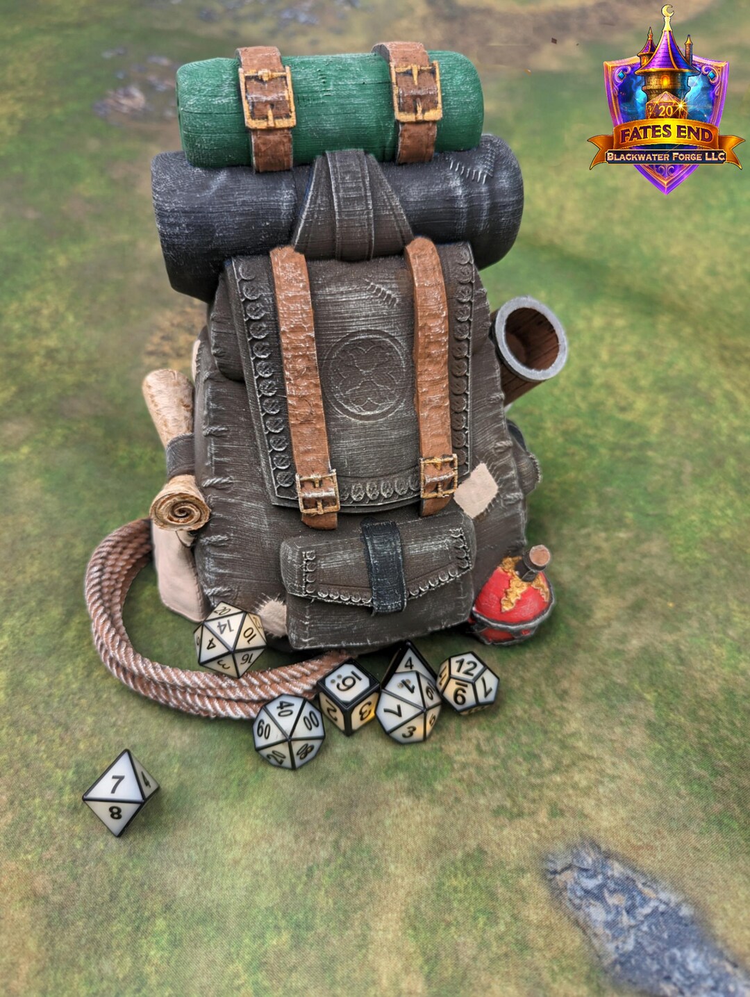 Ranger Backpack 3D Printed RPG Dice Tower: Fate's End Collection by Kim ...