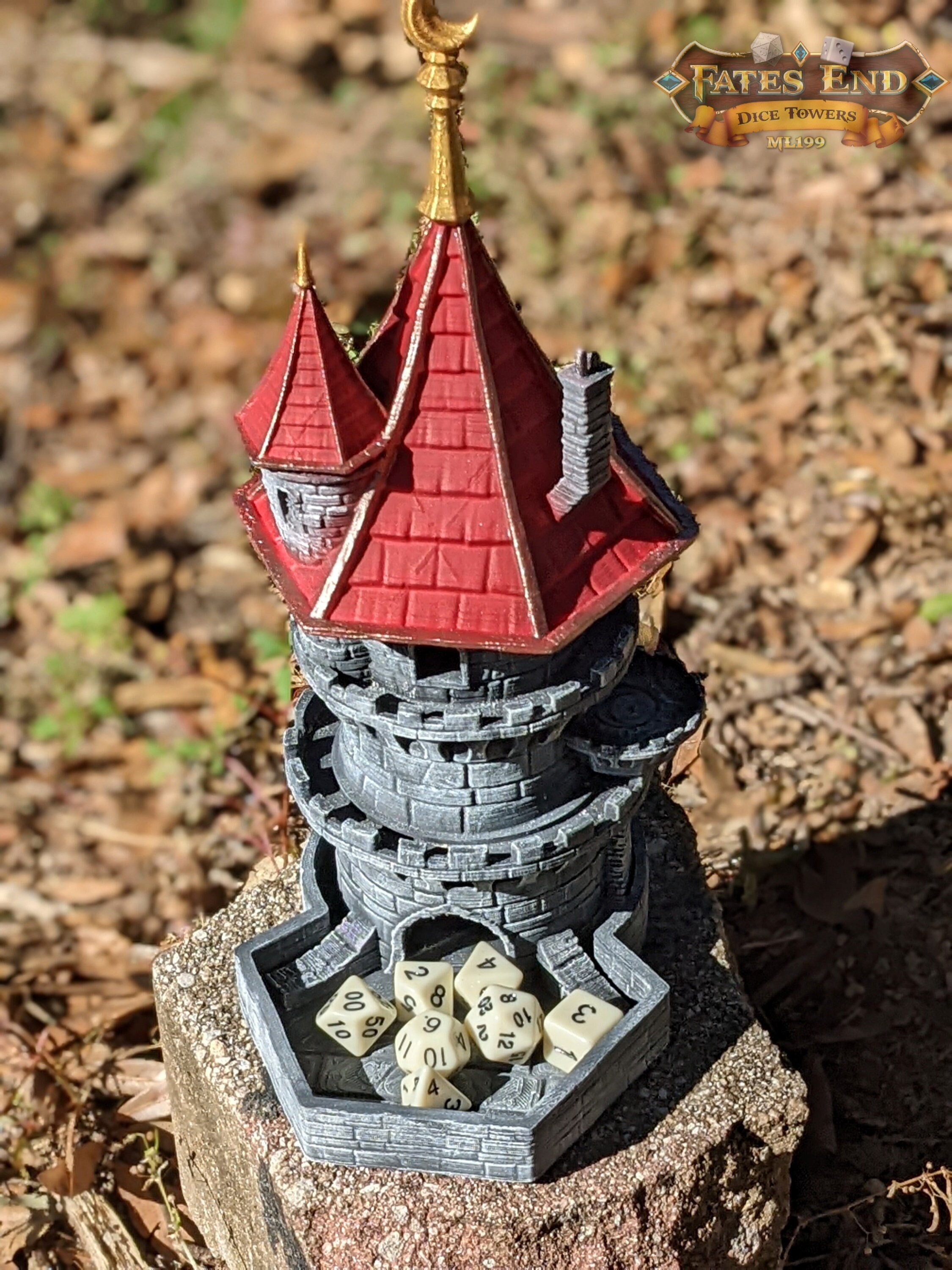 Wizard 3D Printed RPG Dice Tower: Fate's End Collection by Kim Bolt - Etsy