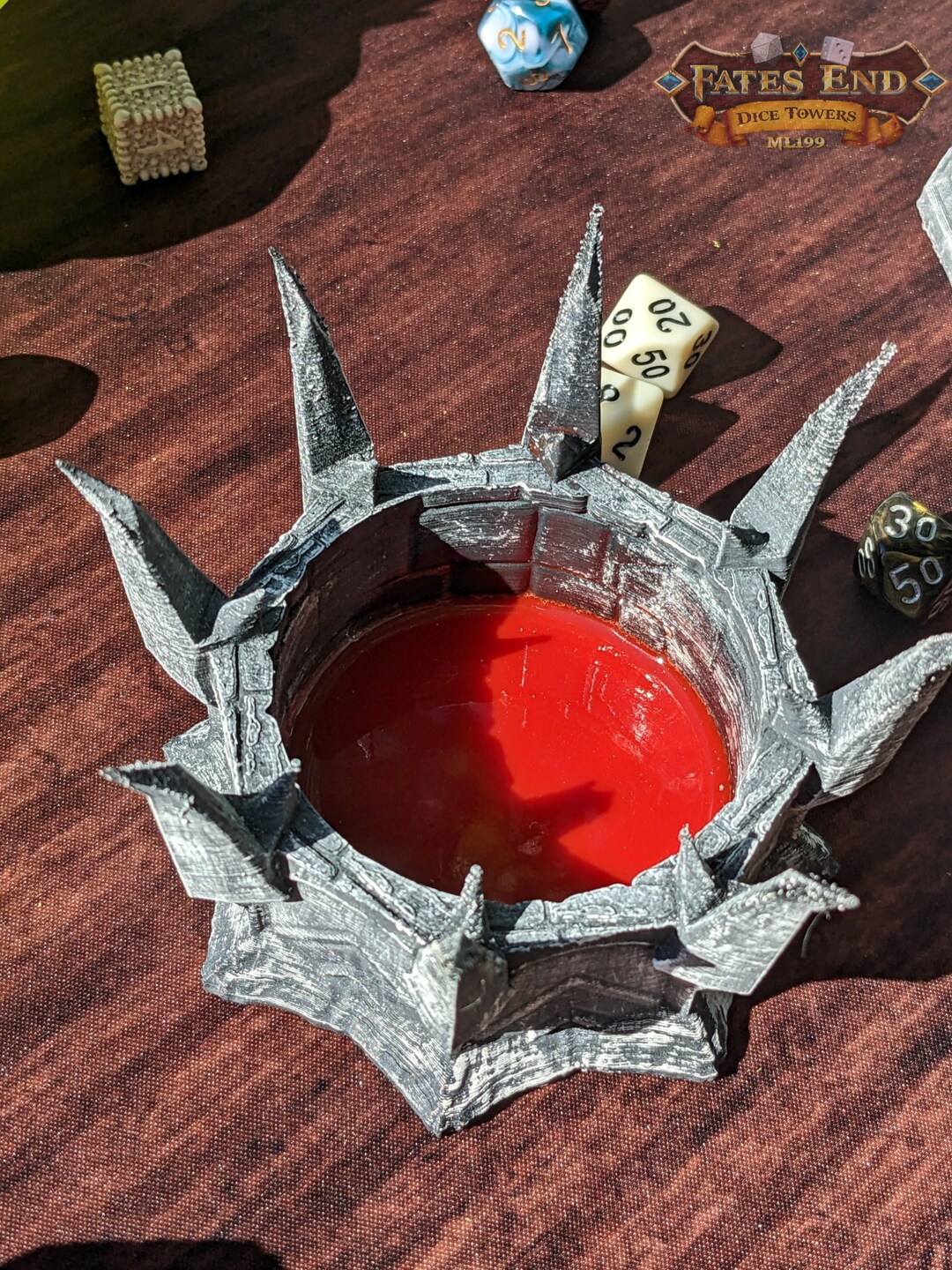 Evil Necromancer RPG Dice Cup & Table Coaster: Fate's End Collection by ...