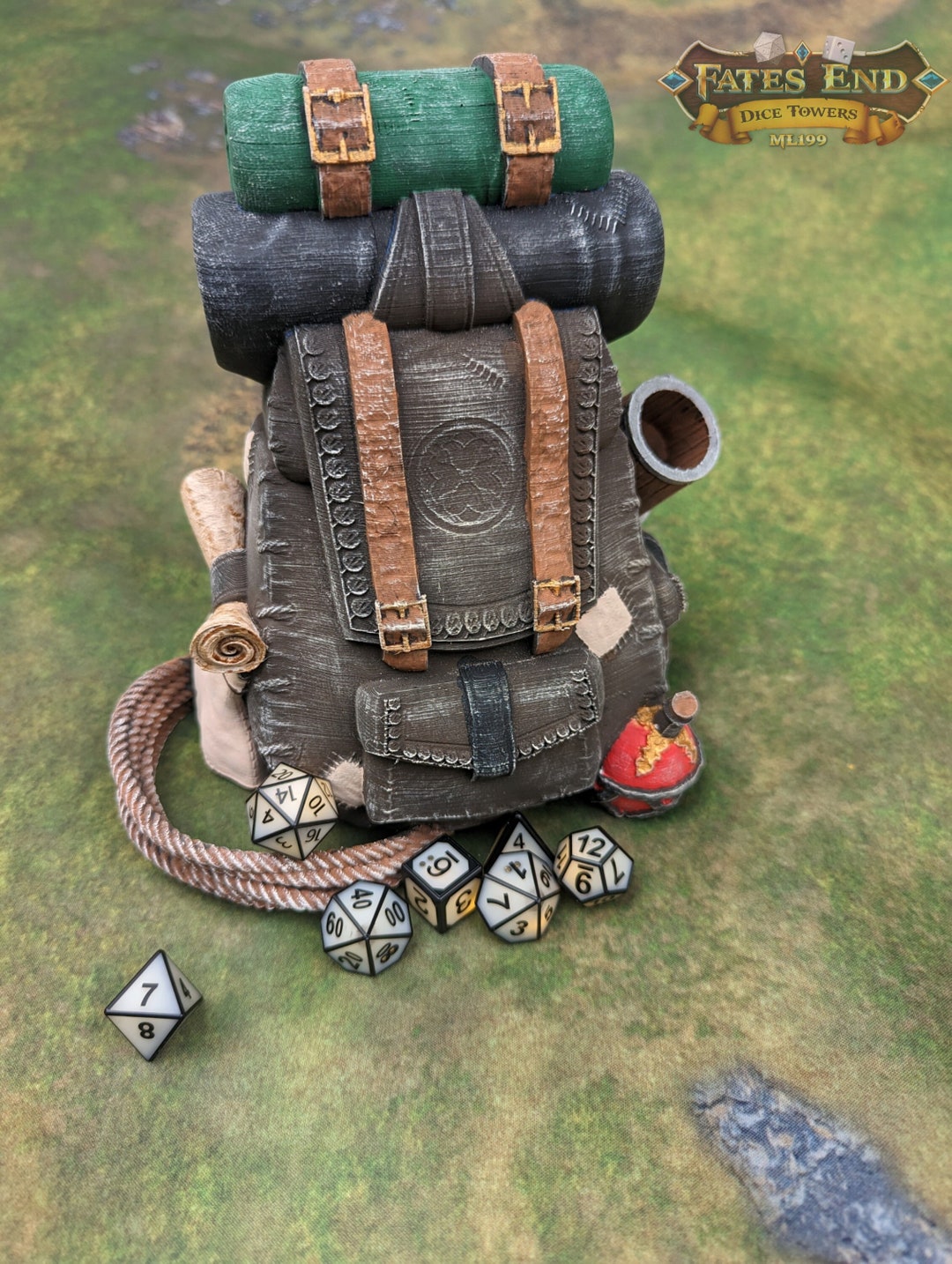 Ranger Backpack 3D Printed Dice Tower Fate's End Collection by Kim Bolt ...