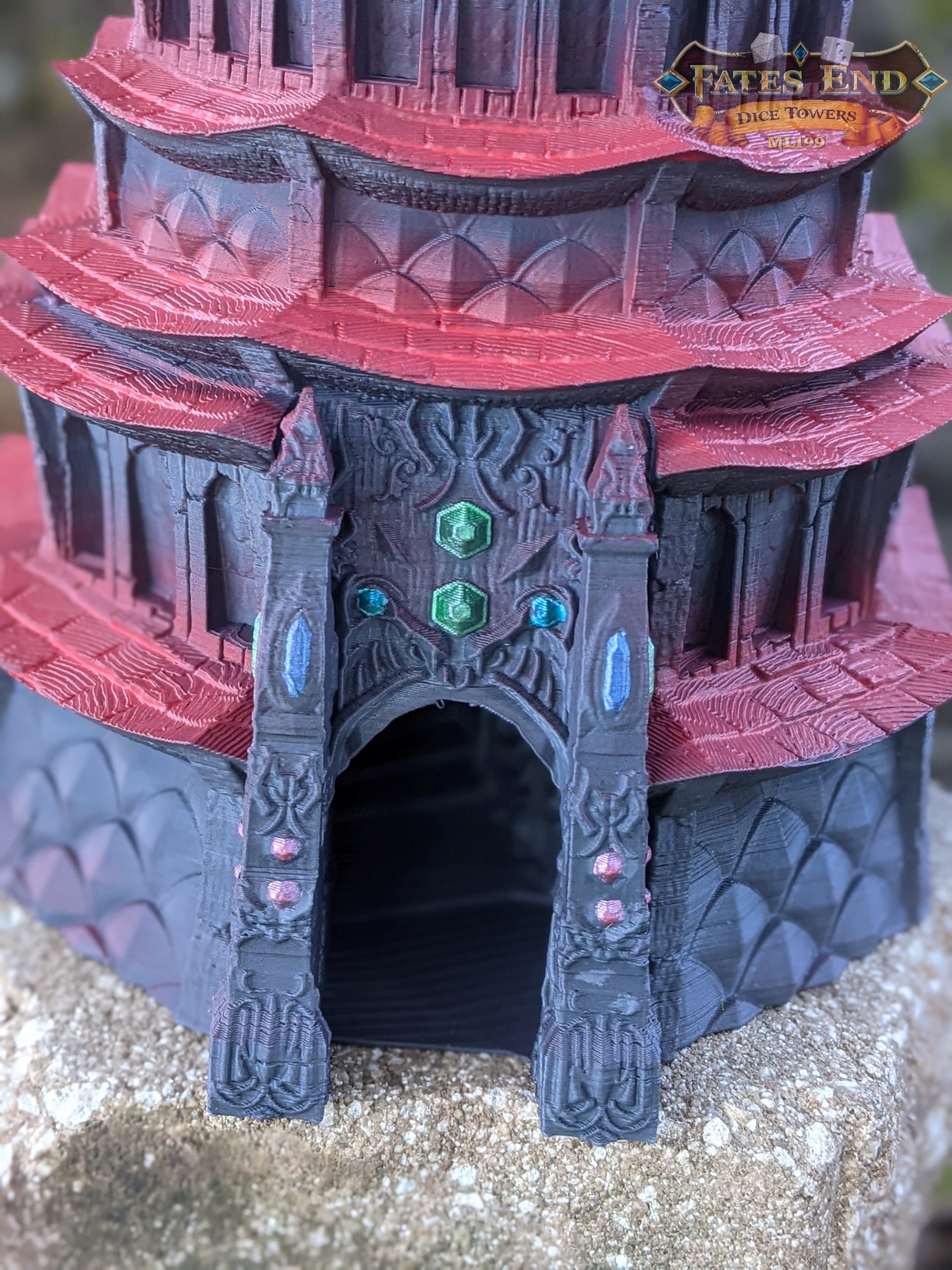 Drow Dark Elf 3D Printed RPG Dice Tower: Fate's End Collection - Etsy