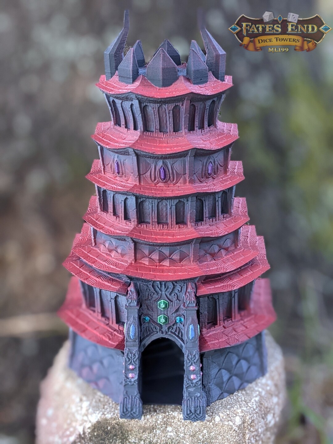 Drow Dark Elf 3D Printed Dice Tower: Fate's End Collection by Kim Bolt ...