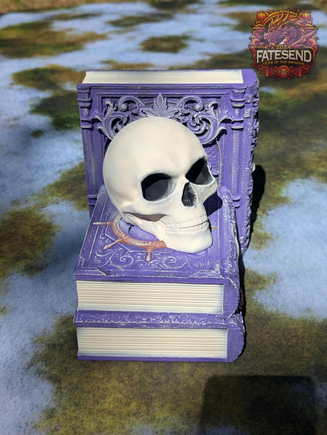 Gothic Book End Set With Skulls- Fate's End Collection by Kim Bolt ...