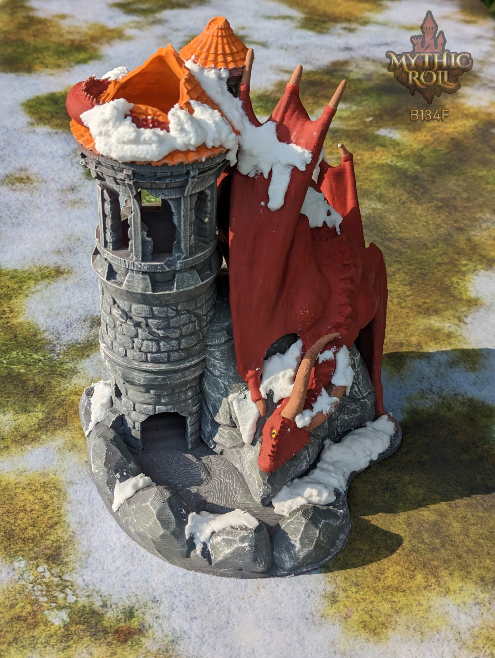 Dragon 3D Printed RPG Dice Tower: Mythic Roll Collection by Unchained ...