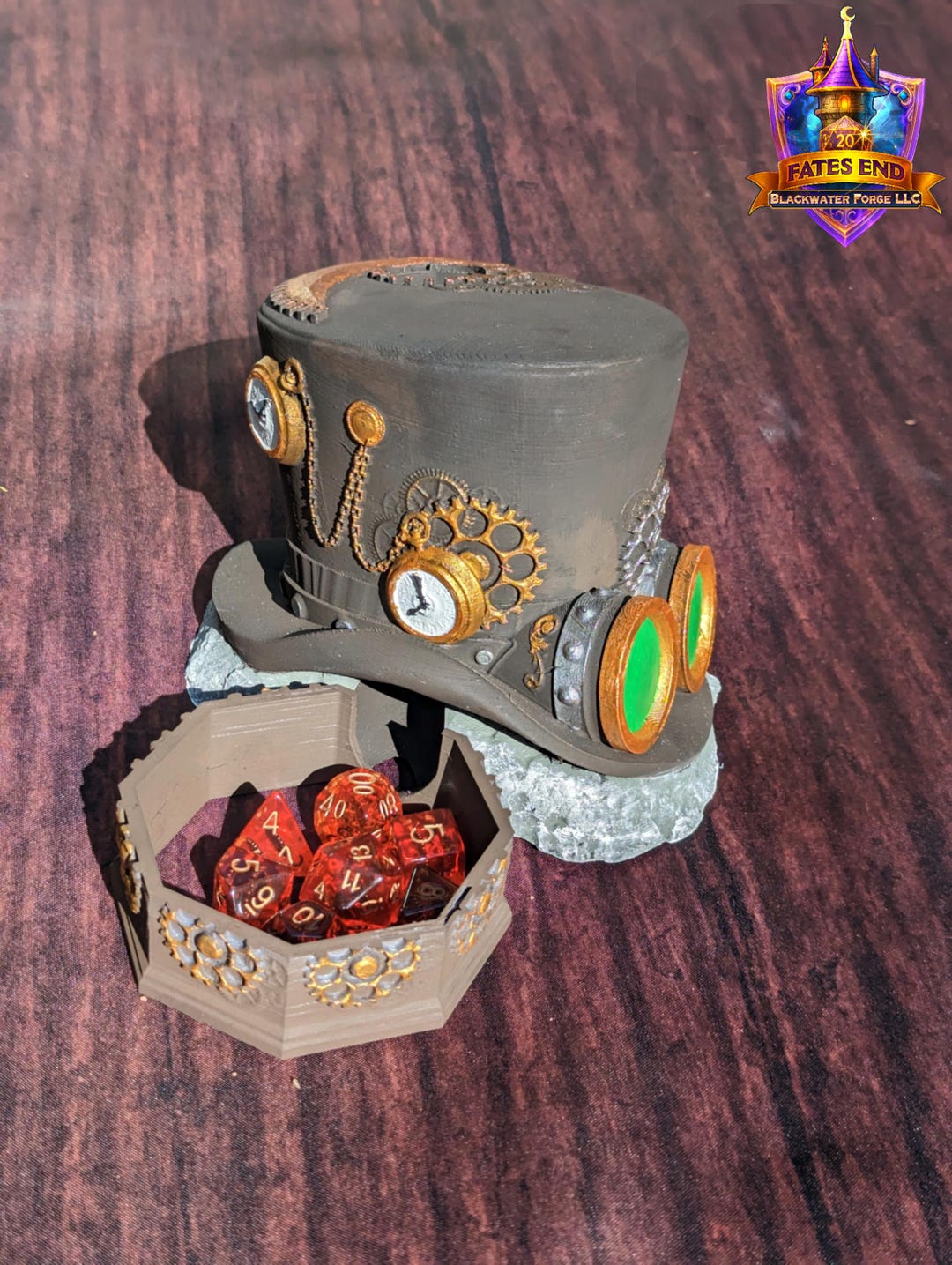 Steampunk Clock Hat 3D Printed RPG Dice Tower: Fate's End Collection - Etsy
