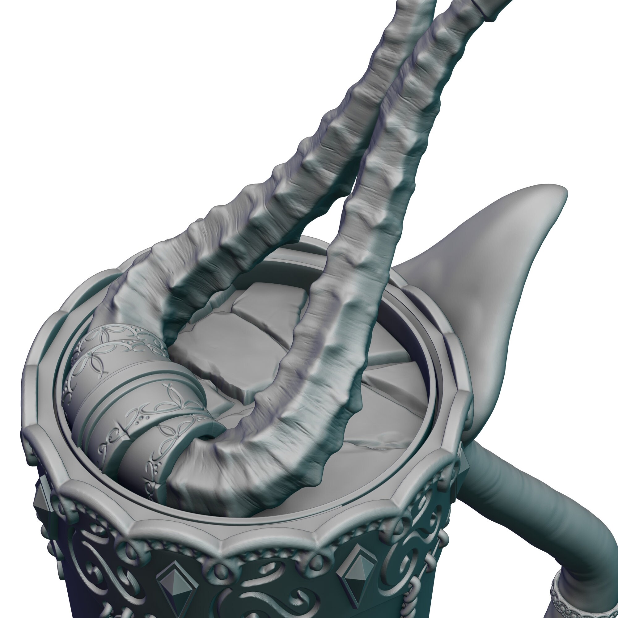 Tiefling 3D Printed RPG Can Holder: Mythic Mugs Collection by Ars ...