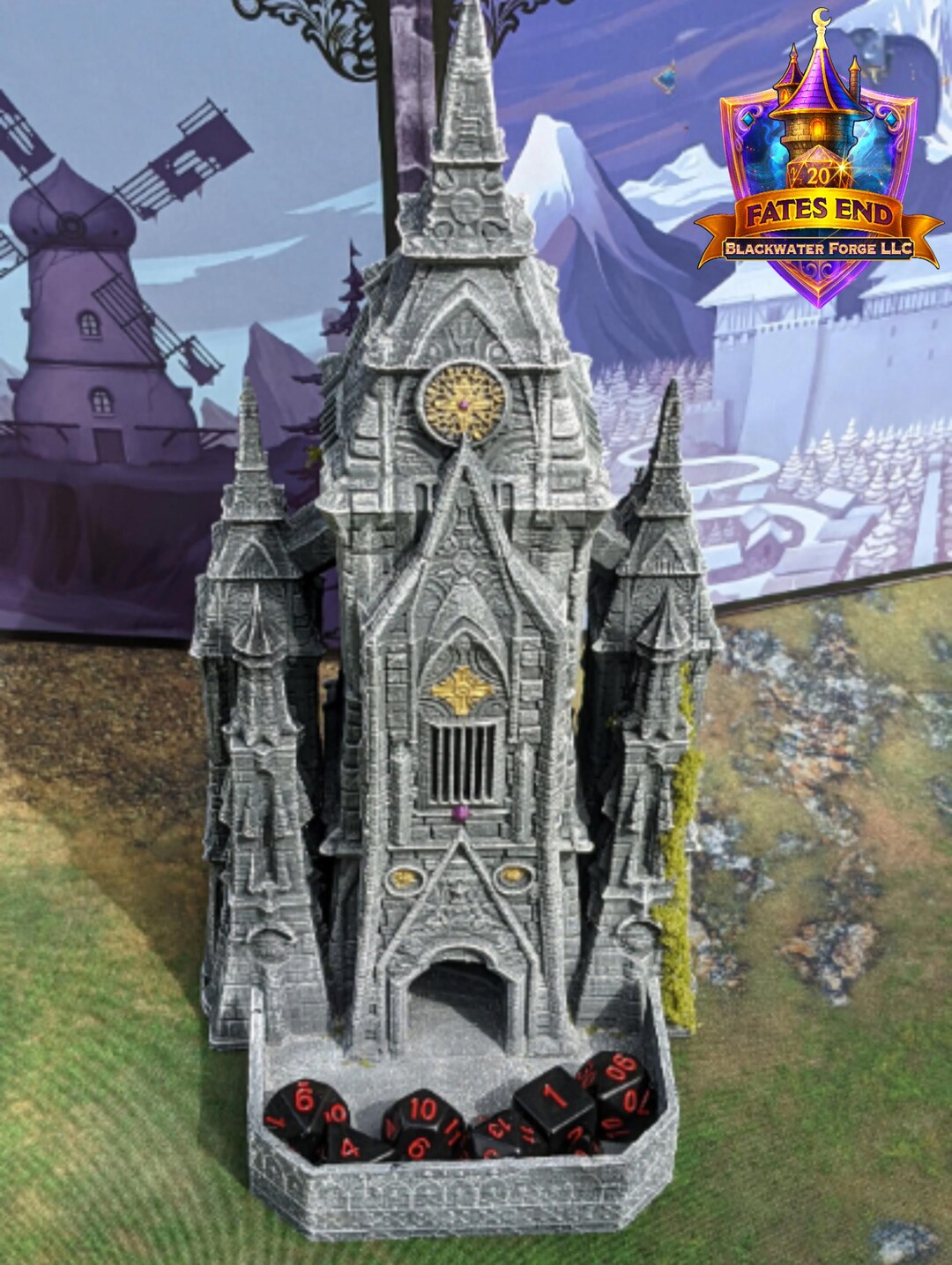 Vampire Cathedral 3D Printed RPG Dice Tower: Fate's End Collection by ...