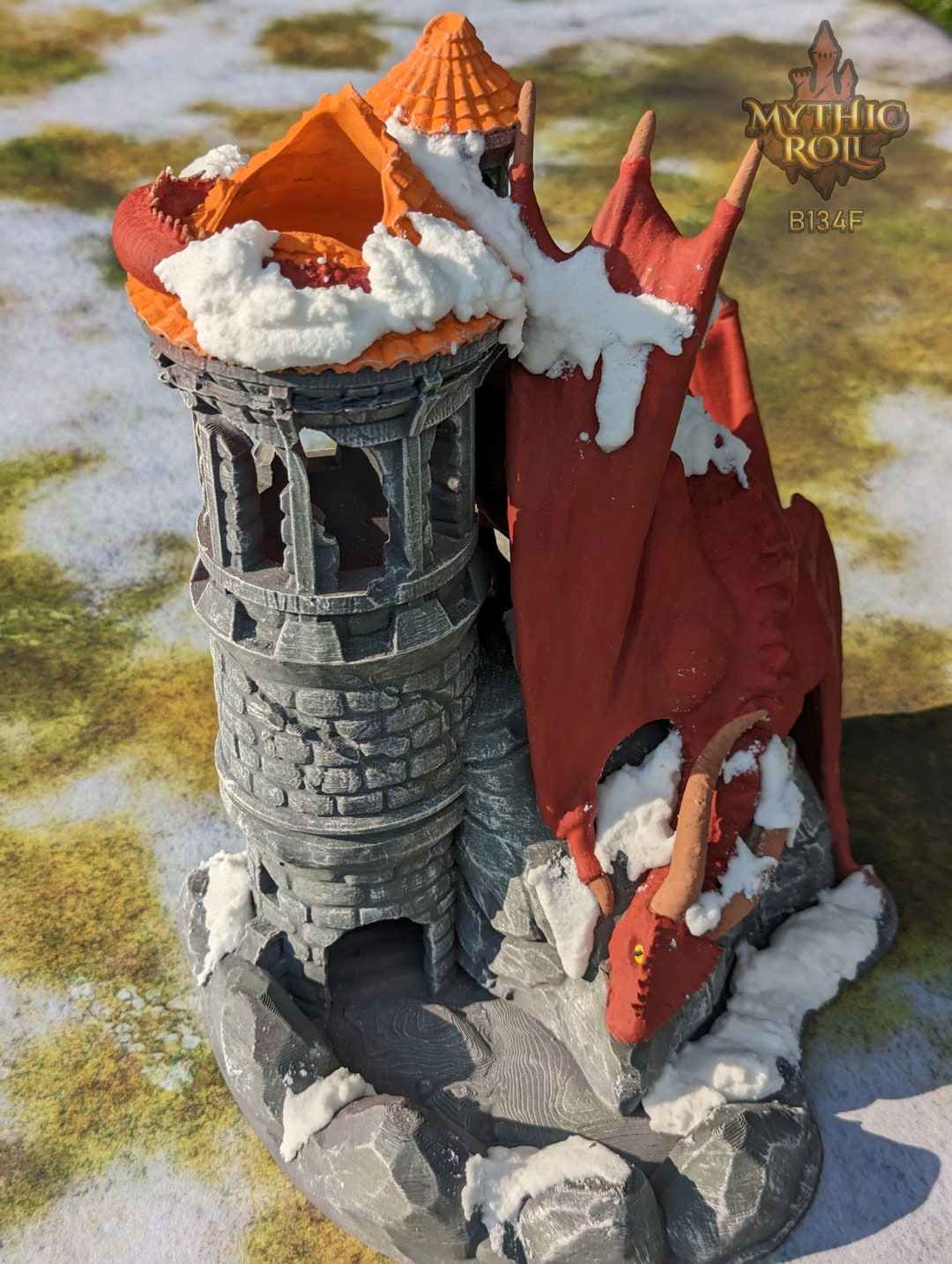 Dragon 3D Printed RPG Dice Tower: Mythic Roll Collection by Unchained ...