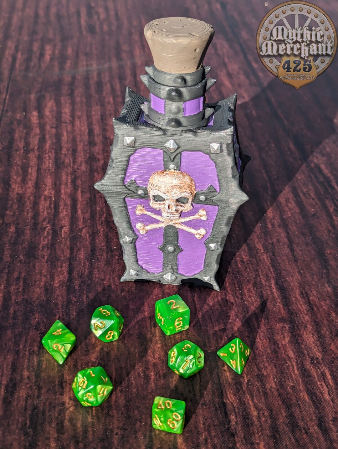 Poison Potion 3D Printed Dice Jail | RPG Dice Vault | D20 Storage Box ...