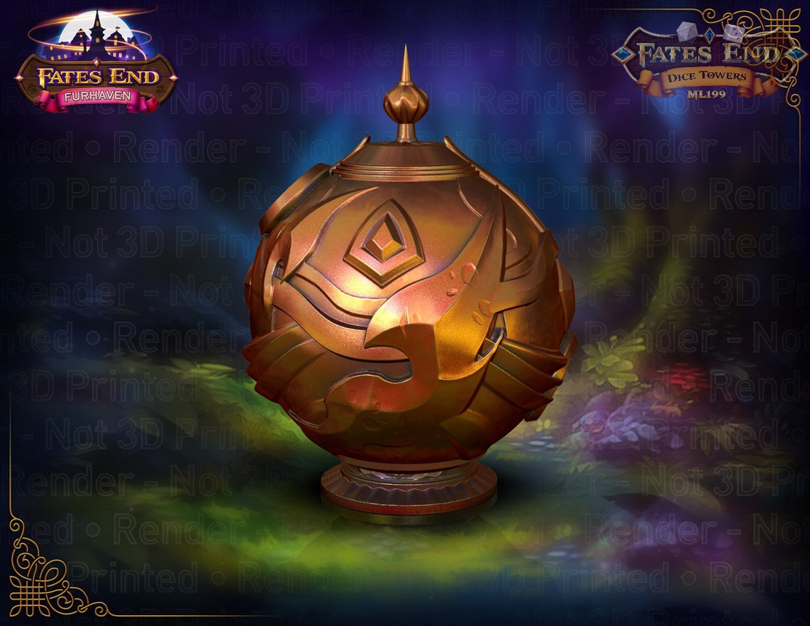 Monk's Spirit Orb 3D Printed RPG Dice Tower: Fate's End Collection - Etsy