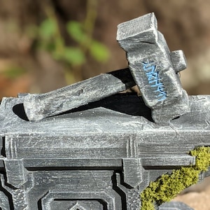 Great Dwarven Anvil 3D Printed Dice Jail RPG Dice Vault D20 Storage Box ...