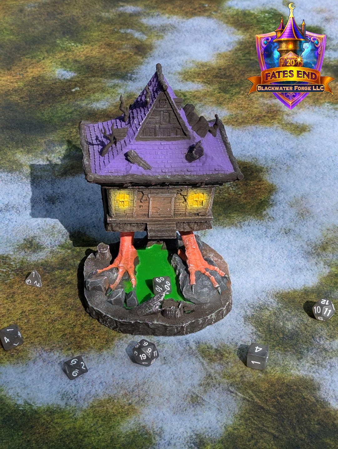 Baba Yaga’s Hut 3D Printed RPG Dice Jail: Fate's End Collection by Kim ...
