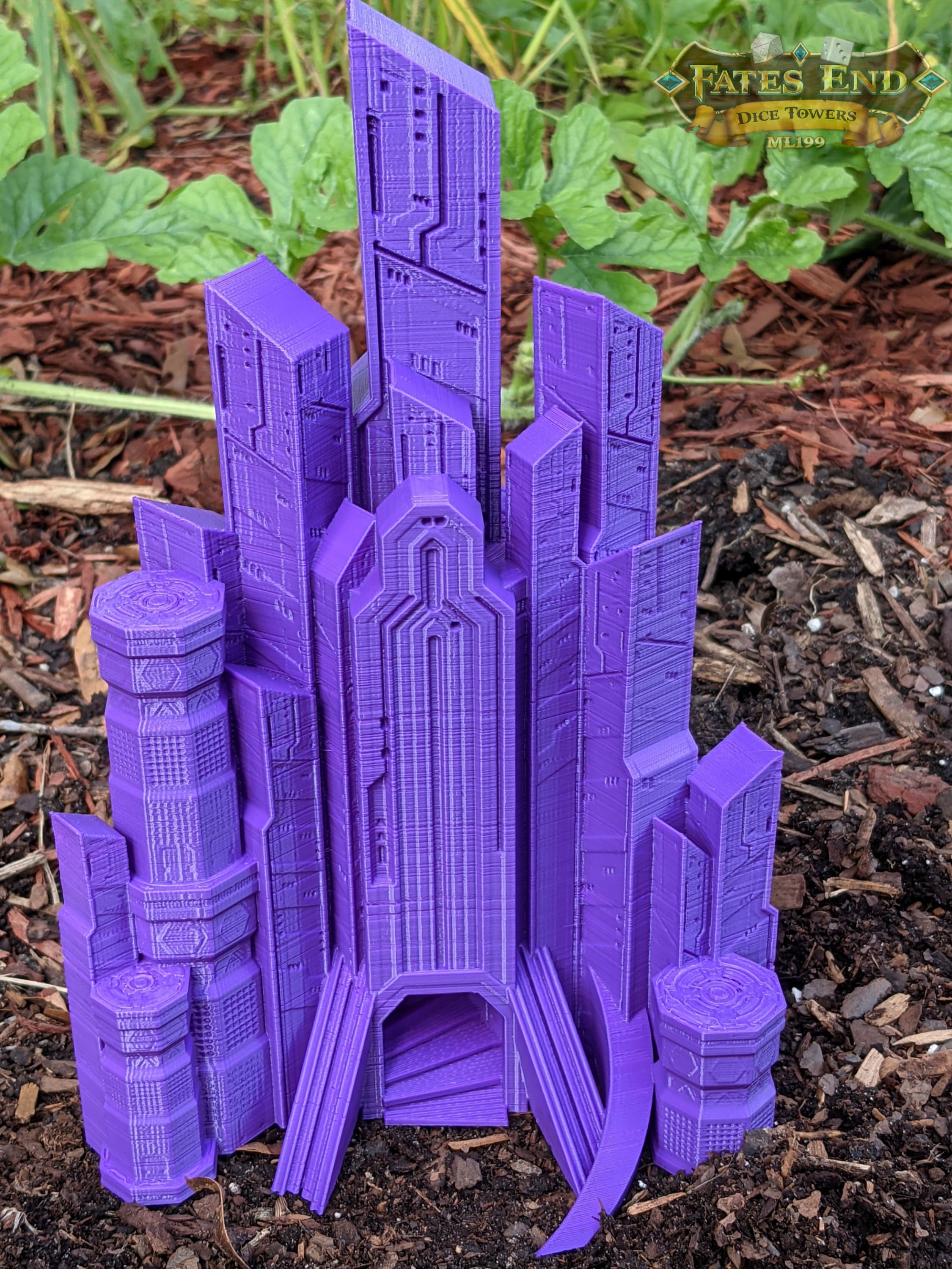 Cyberpunk 3D Printed RPG Dice Tower: Fate's End Collection by Kim Bolt ...