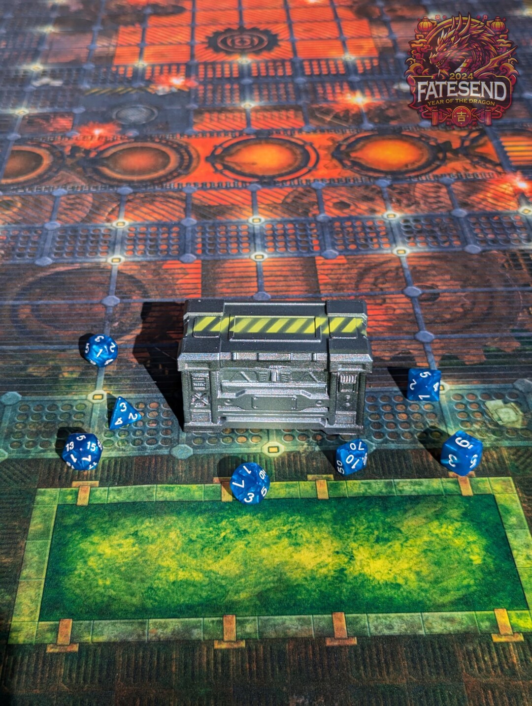 Cyberpunk 3D Printed Dice Crate Fate's End Collection by Kim Bolt RPG ...