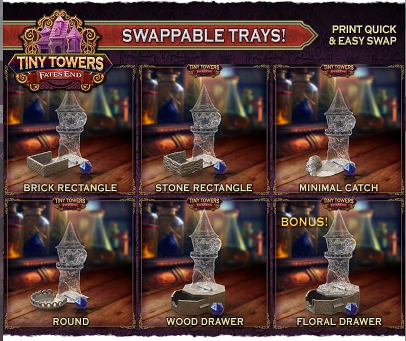 Shogun Samurai 3D Printed RPG Dice Tower: Fate's End Tiny Tower ...