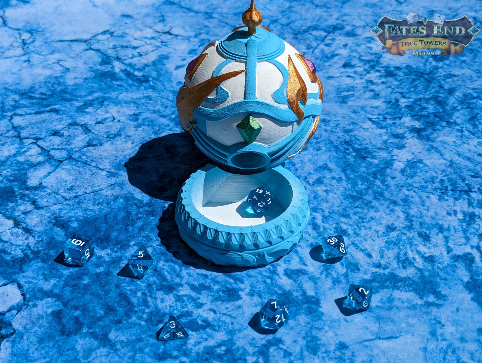 Monk's Spirit Orb 3D Printed RPG Dice Tower: Fate's End Collection - Etsy