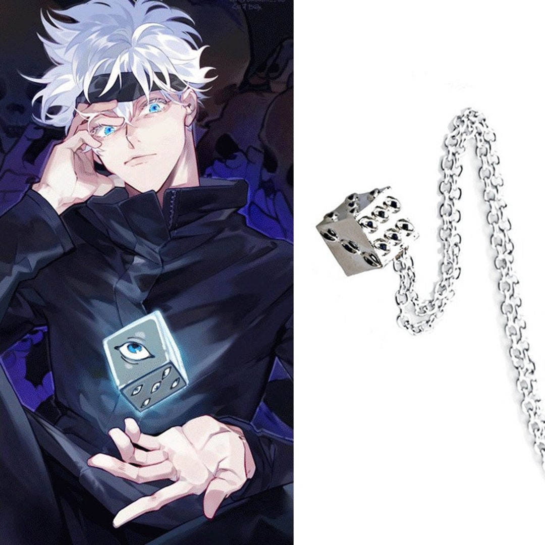 Buy Gojo Satoru Jujutsu Kaisen Metal Necklace Magic Cube Pendant Online ...