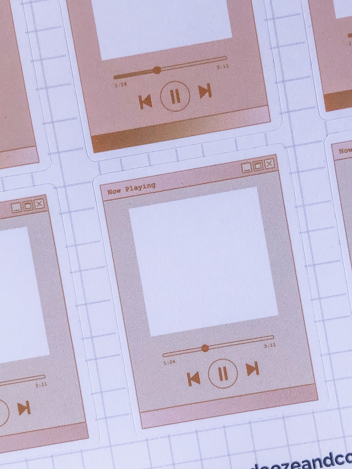 Music Player Aesthetic Sticker Sheet Music Player Planner | Etsy