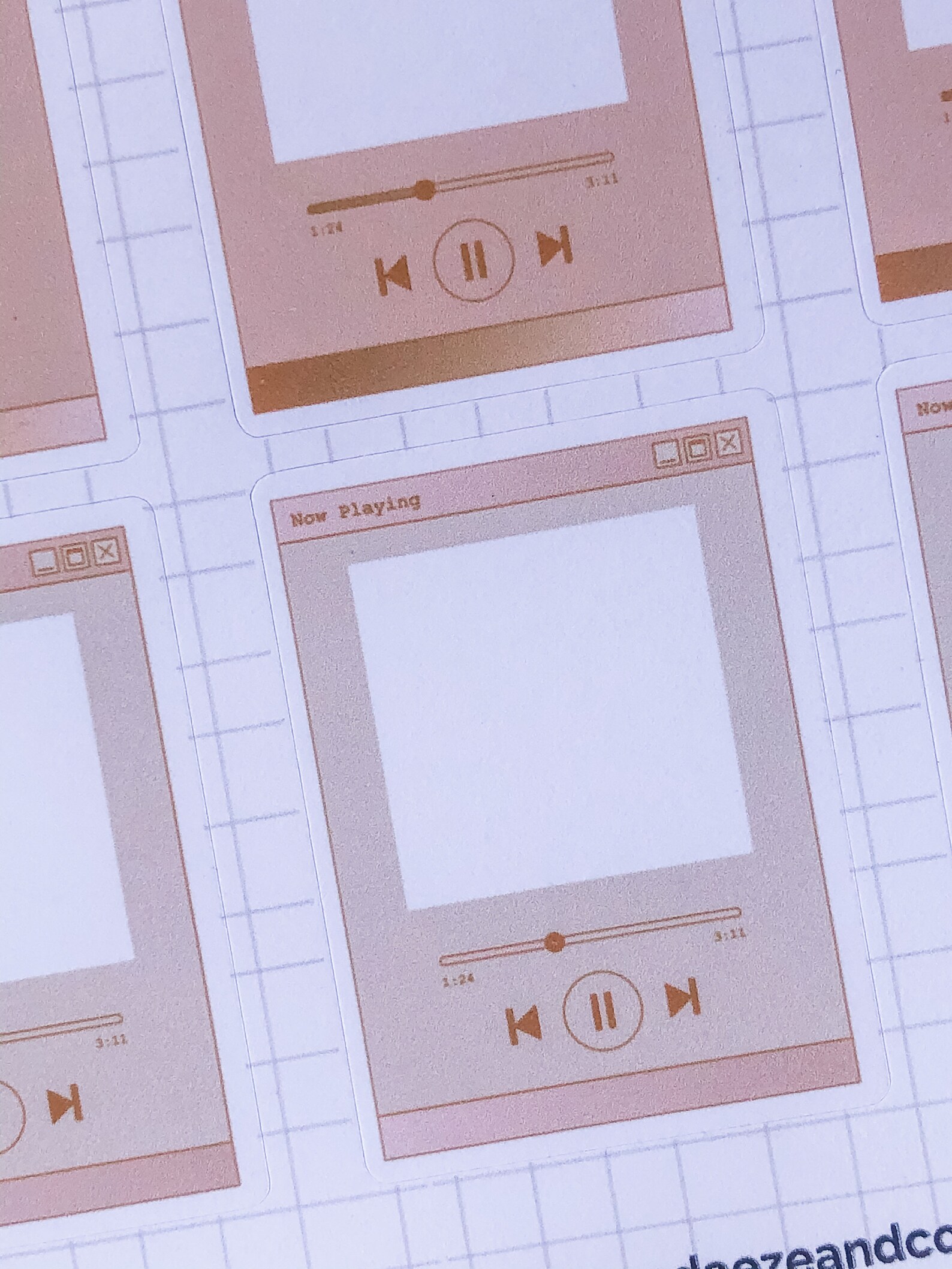 Music Player Aesthetic Sticker Sheet Music Player Planner | Etsy