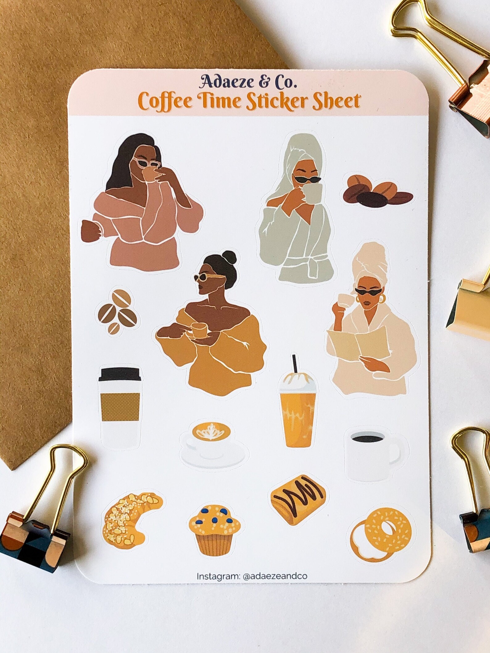 Coffee Lover Planner Stickers Coffee Cup Stickers Iced - Etsy