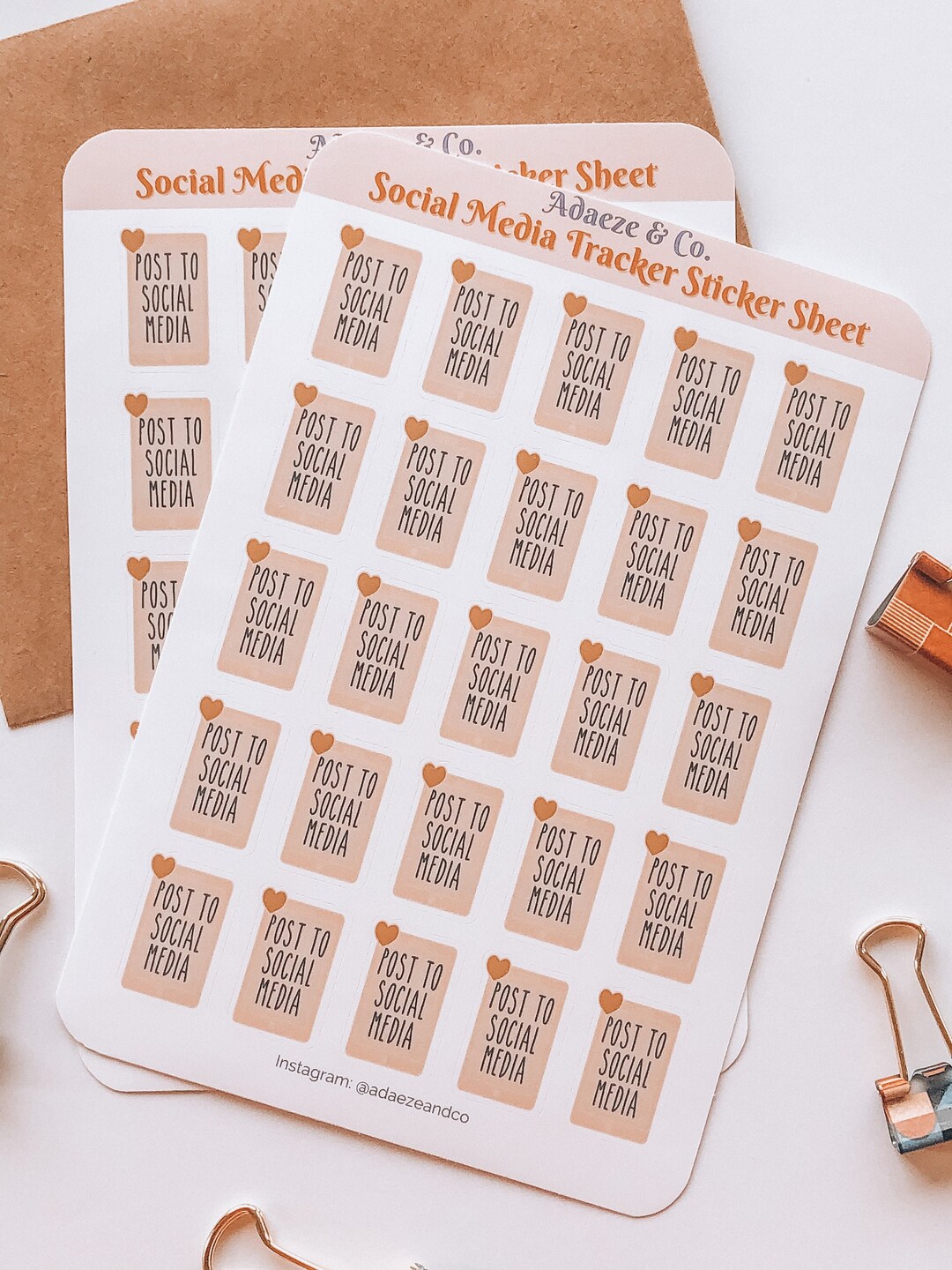 Social Media Planner Sticker Sheet, Social Media Post Stickers, Social ...