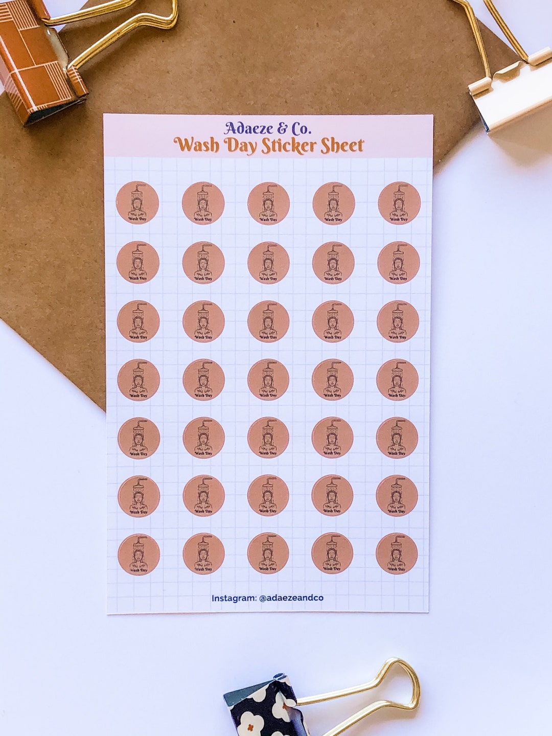 Wash Day Sticker Sheet Natural Hair Stickers Self Care - Etsy