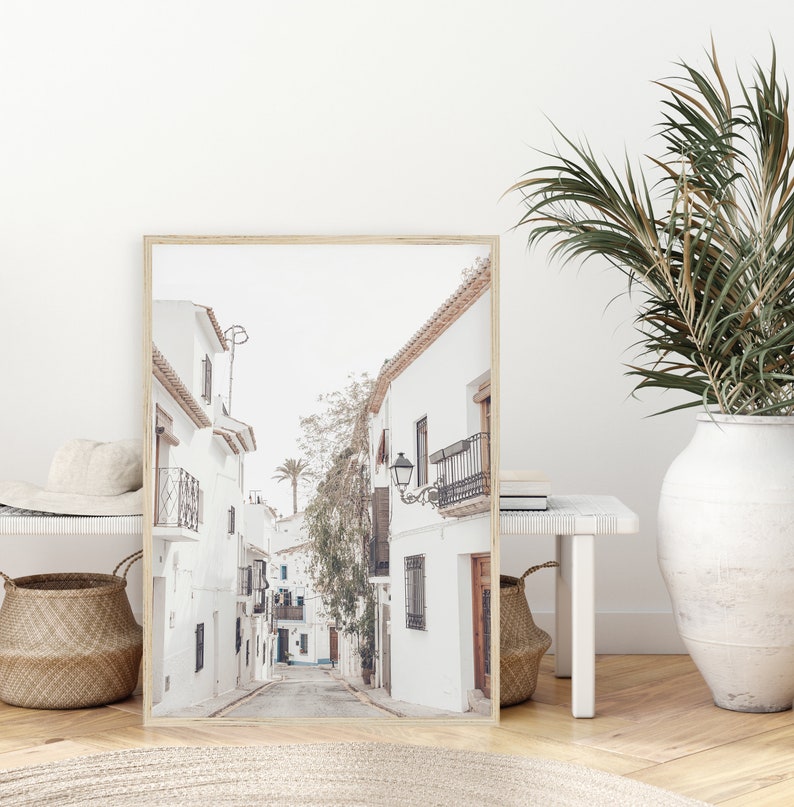 Spain Alleyway Print, Mallorca Print, Mediterranean Village, Spain Wall ...