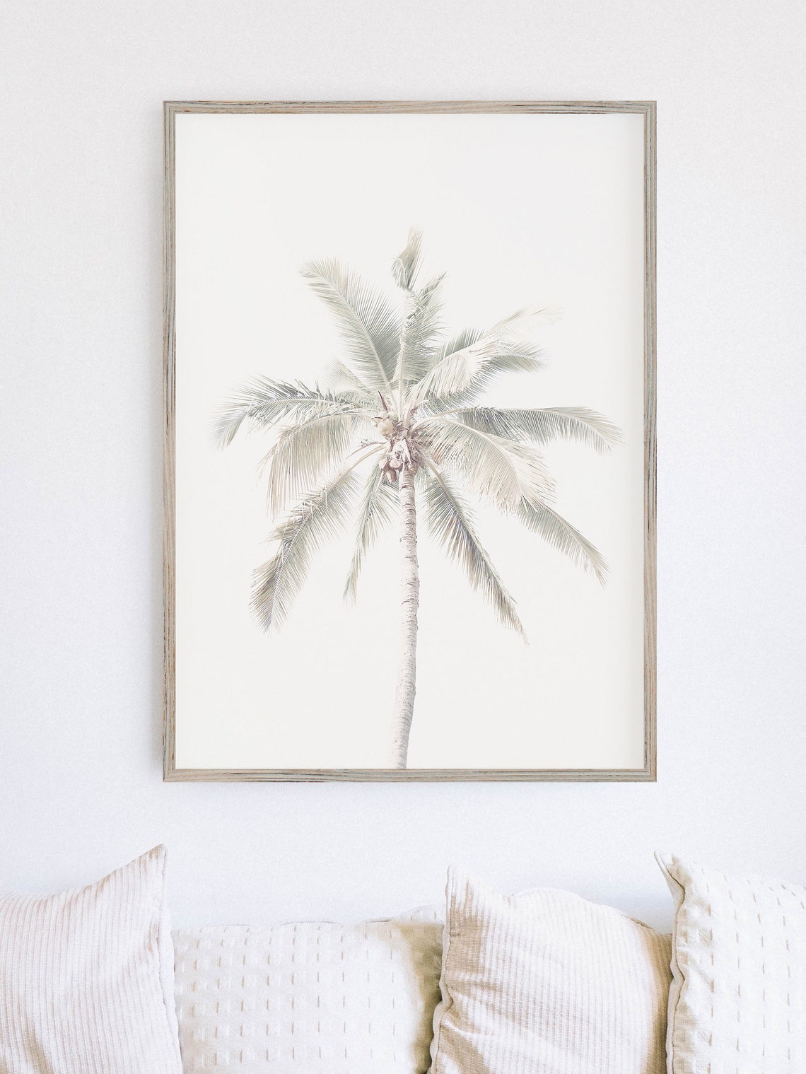 Pastel Palm Tree Print, Tropical Beach Wall Art, Boho Palm Tree ...