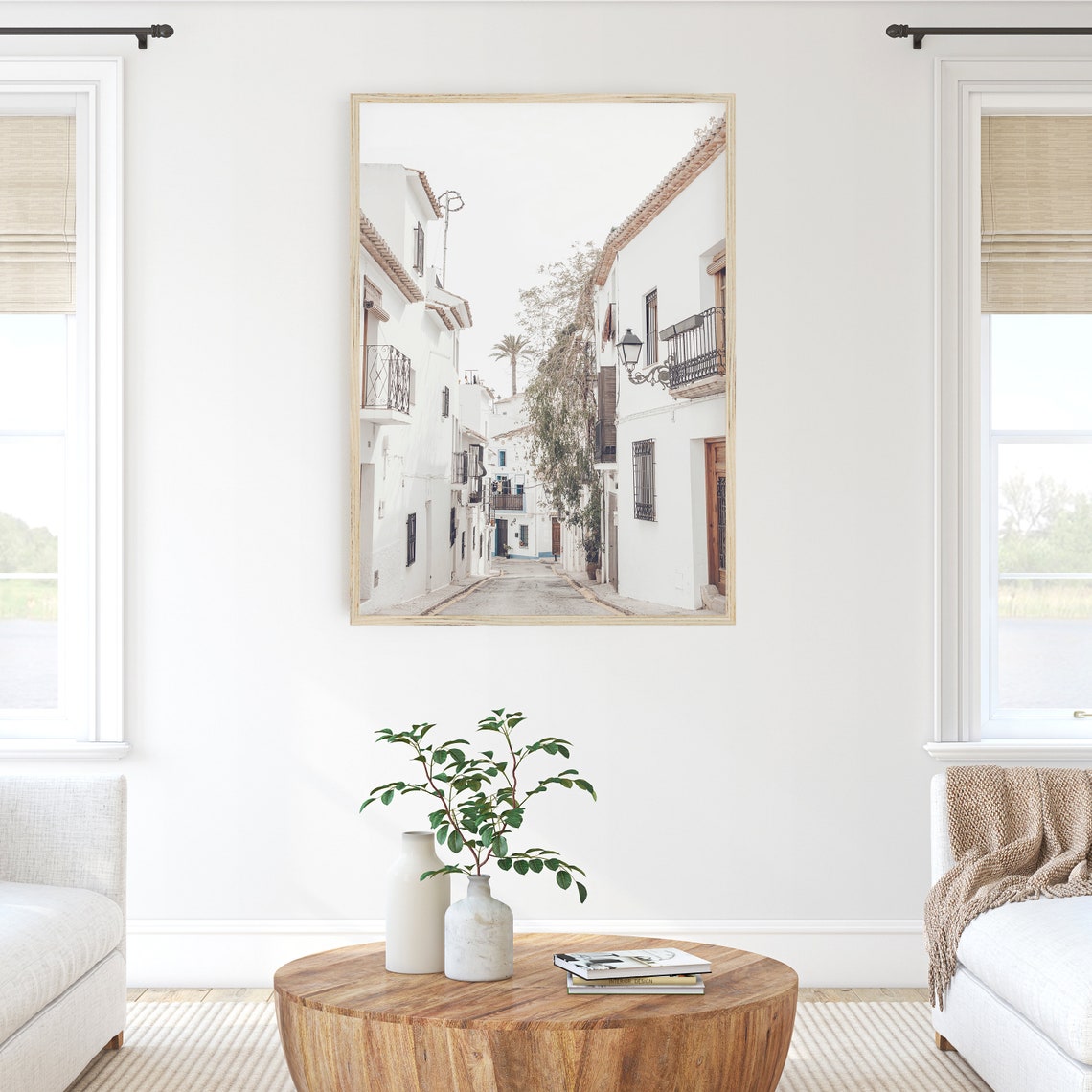 Spain Alleyway Print Mallorca Print Mediterranean Village - Etsy