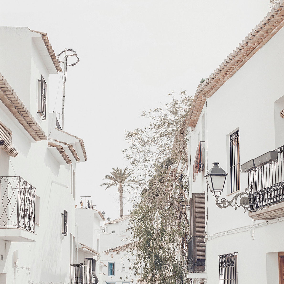 Spain Alleyway Print Mallorca Print Mediterranean Village - Etsy