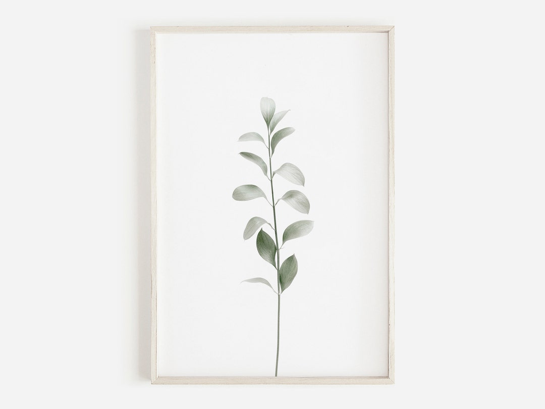 Botanical Farmhouse Wall Art, Green Leaf Print, DIY Wall Art, Botany ...