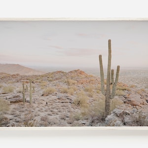 Saguaro Cactus Poster, Arizona Digital Art, Phoenix Valley Landscape ...