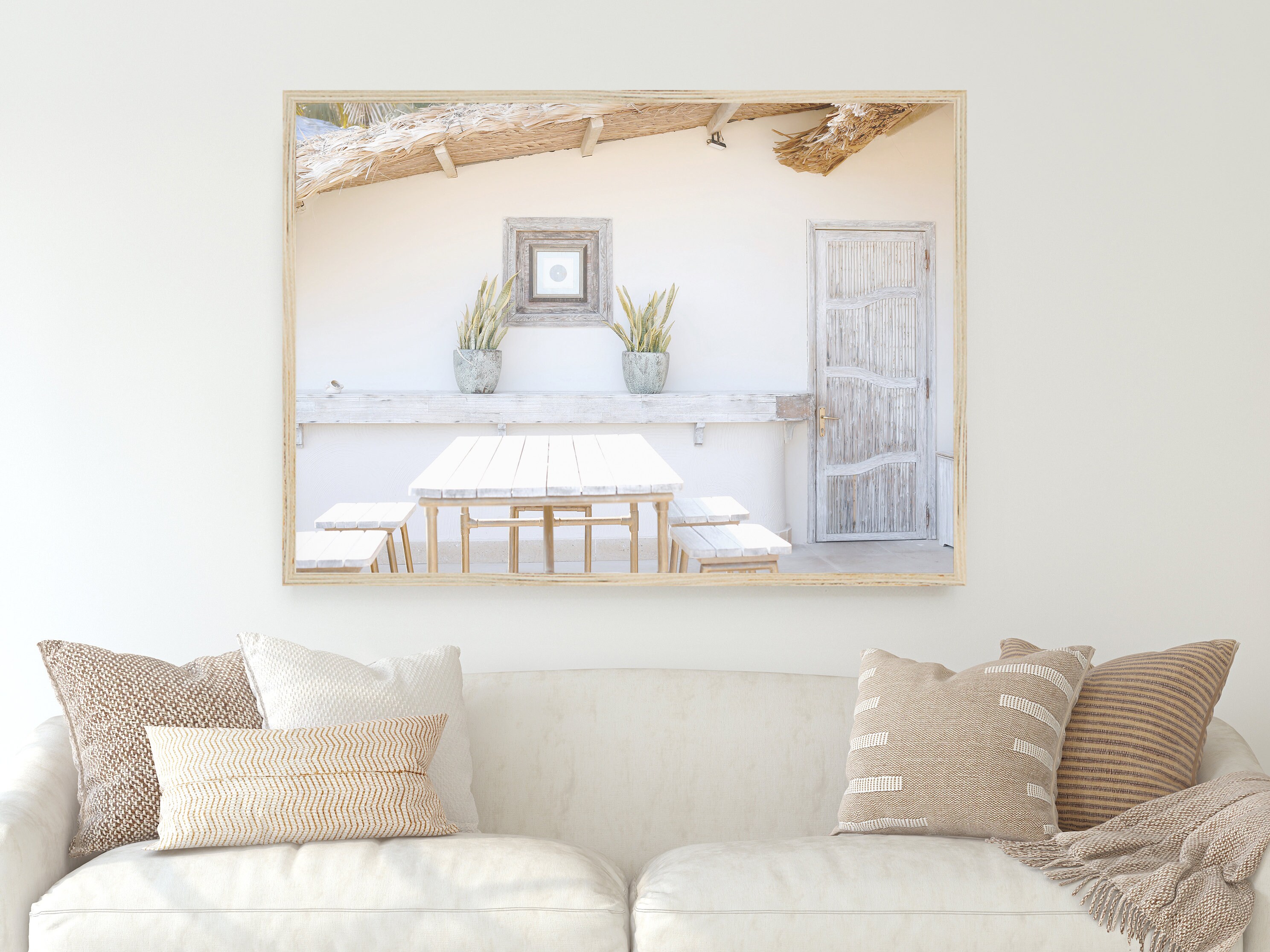 Boho Beach Wall Art, Beach Architecture Print, Coastal Exterior Photo ...