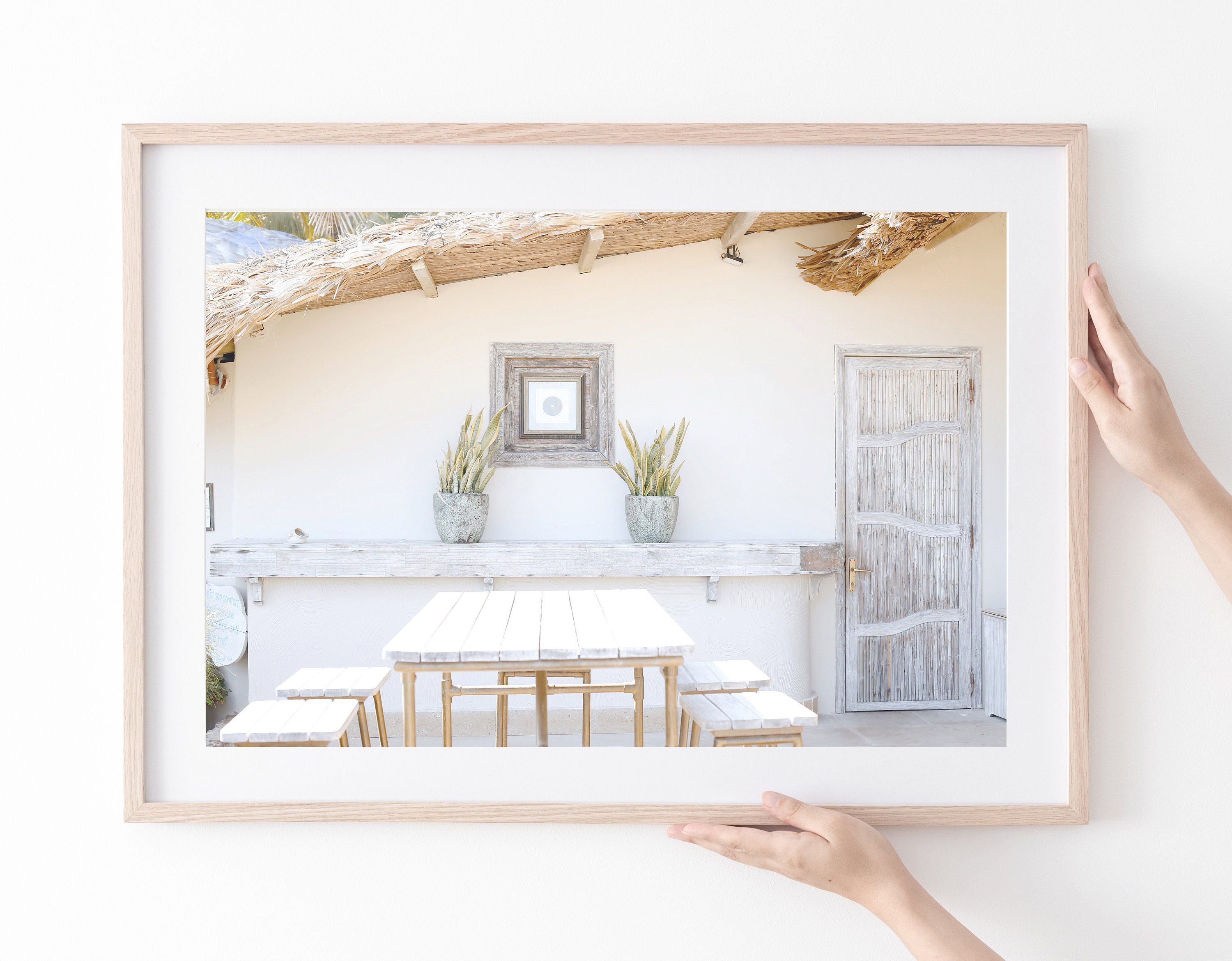 Boho Beach Wall Art, Beach Architecture Print, Coastal Exterior Photo ...