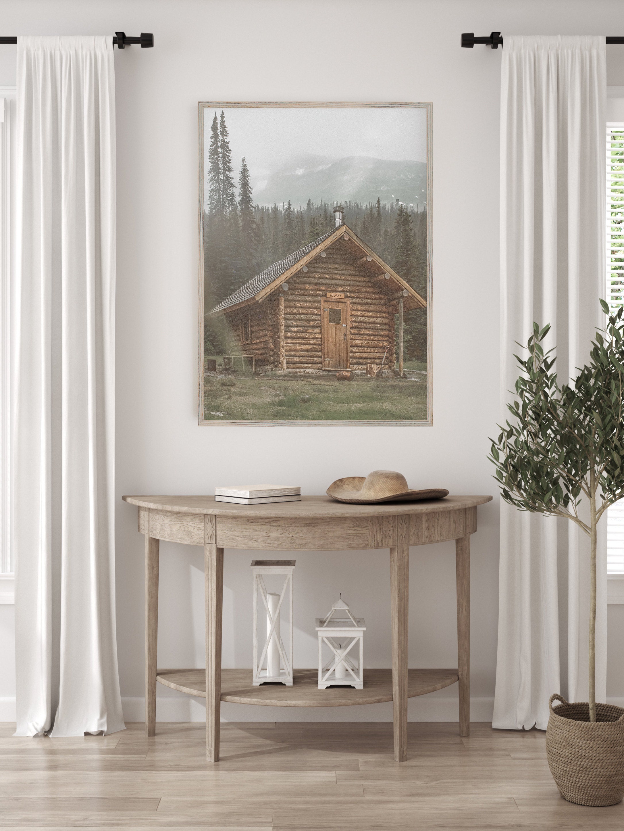 Rustic Cabin in the Woods Cabin Print Forest Print Rustic | Etsy