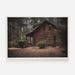 Autumn Cabin in the Woods Print, Log Cabin Wall Art, Rustic Home Decor ...
